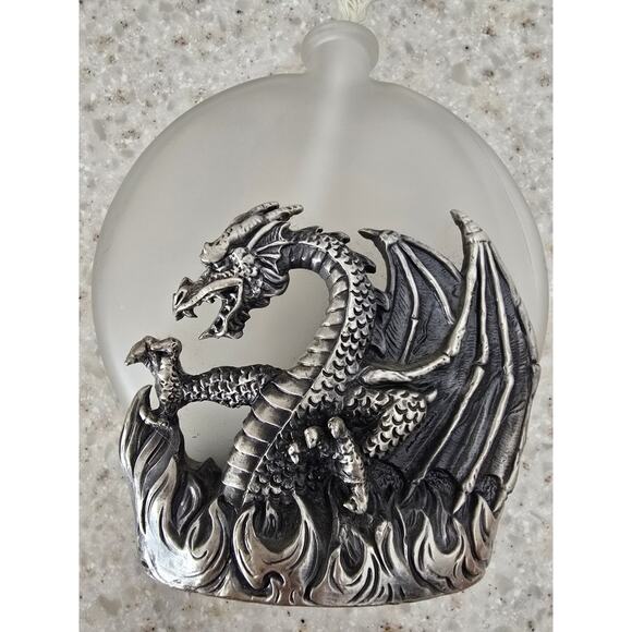 Summit | Accents | Pewter Glass Dragon Heavy Oil Lamp Wui Summit ...